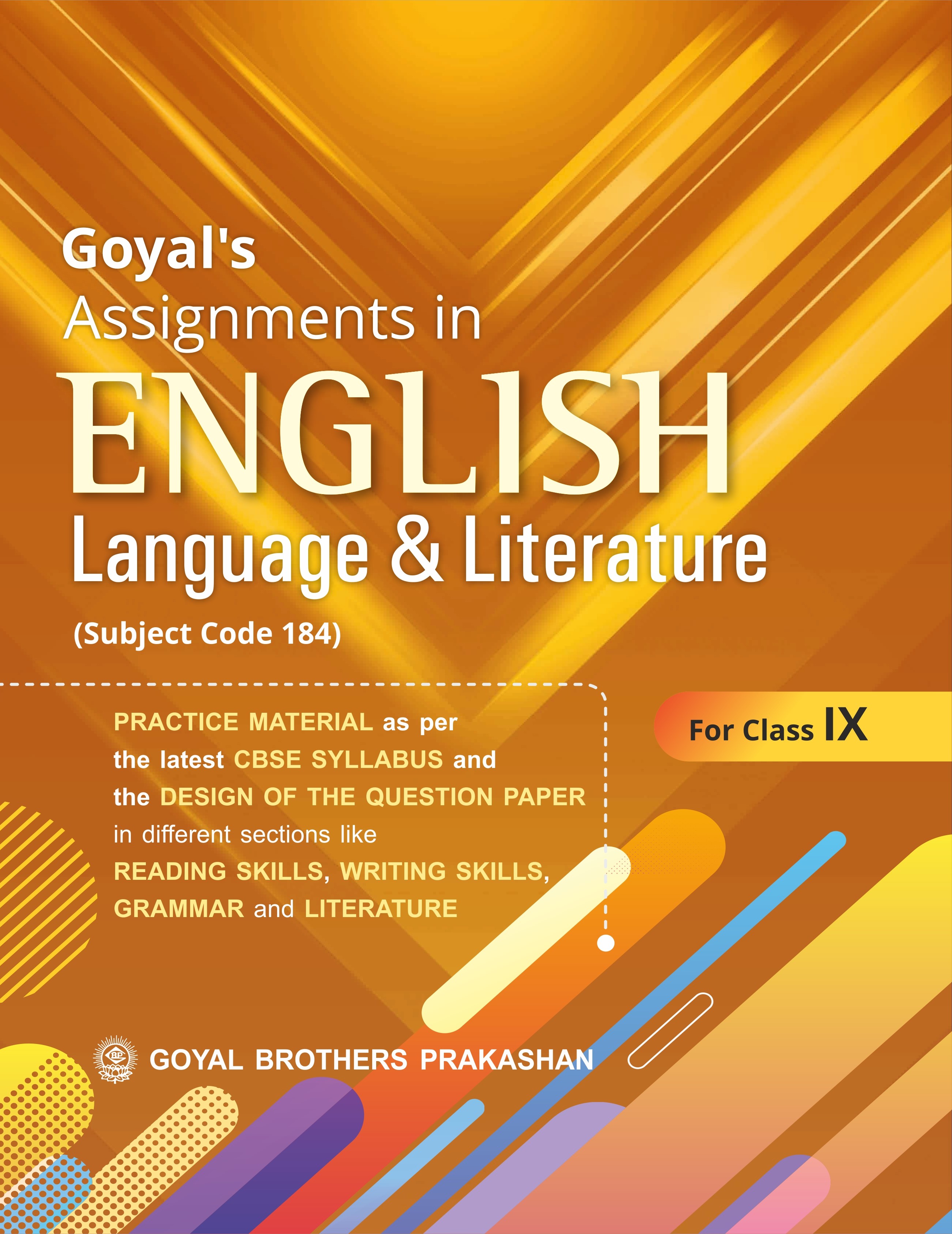 Goyal s English Language And Literature Assignments Class 9 By Rama