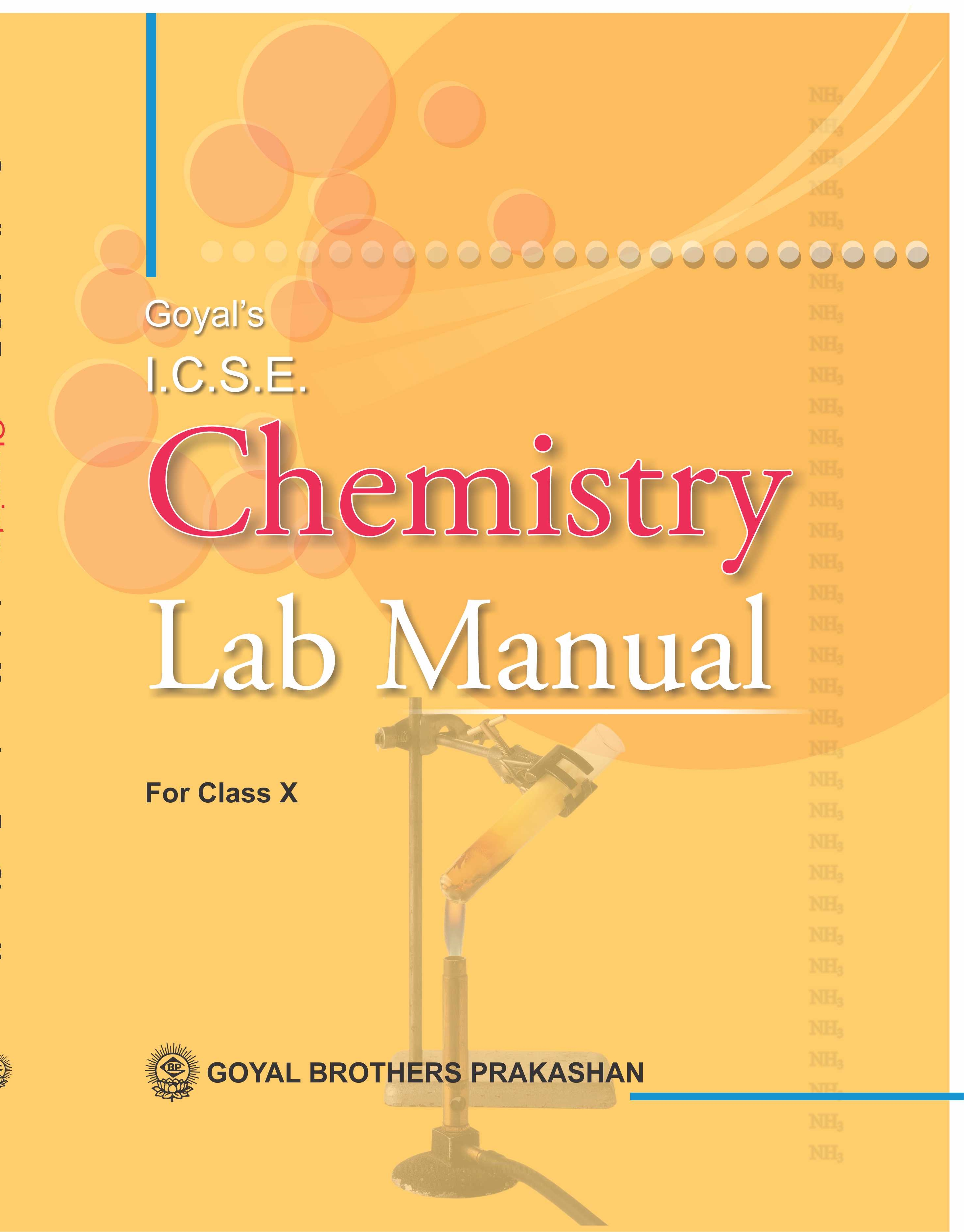 Goyal s ICSE Chemistry Lab Manual For Class 10